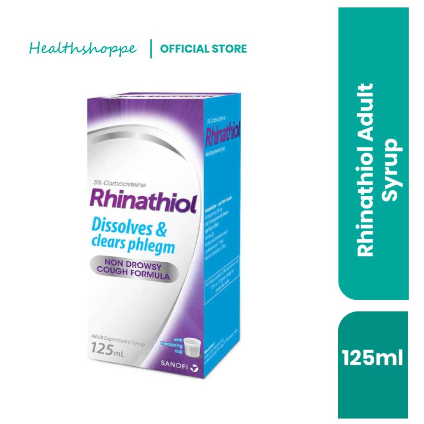 RHINATHIOL ADULT SYRUP 125ML 1’S - KPJ Healthshoppe