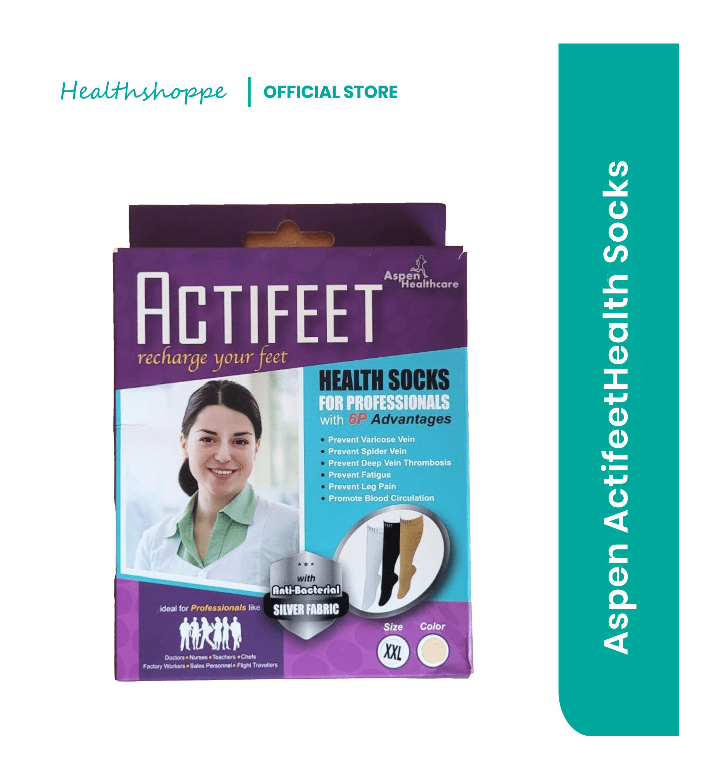 Aspen Actifeet Health Socks - KPJ Healthshoppe