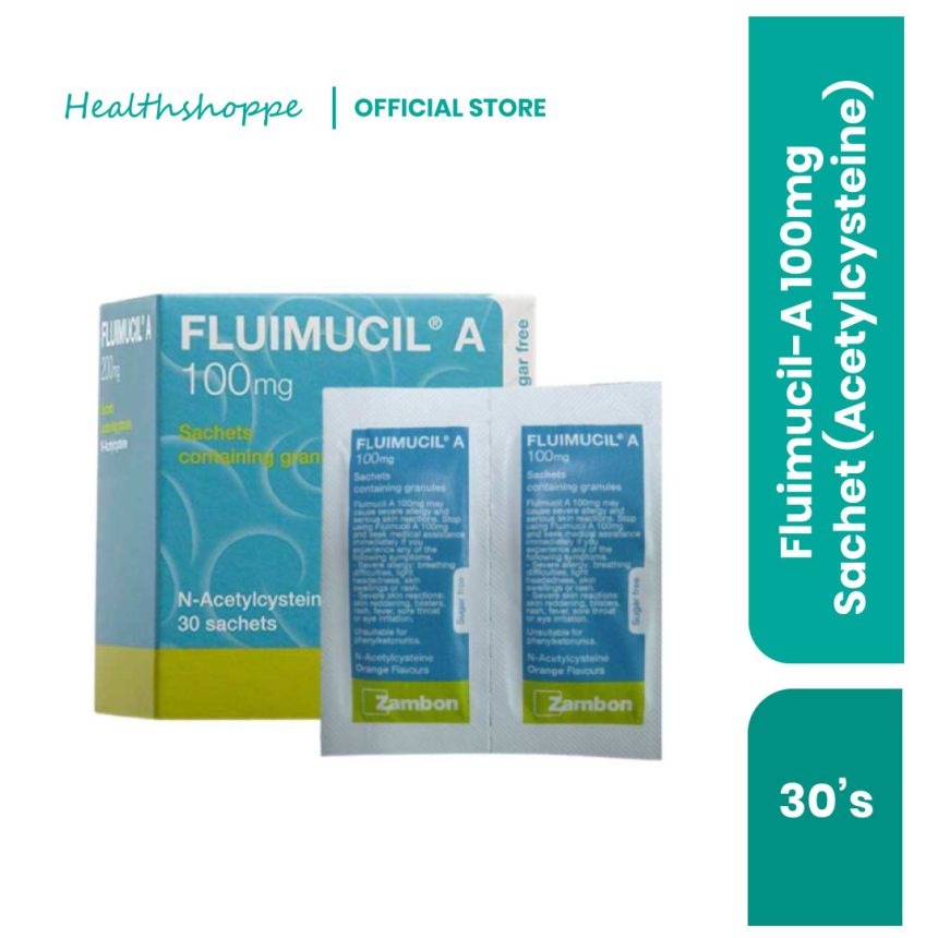 FLUIMUCIL-A 100MG SACHET (ACETYLCYSTEINE) 30’s - KPJ Healthshoppe